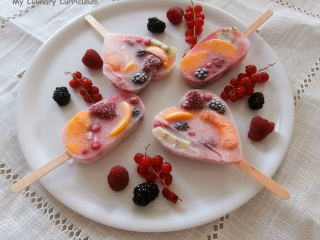 Recette Glaces au sirop de citron et aux fruits