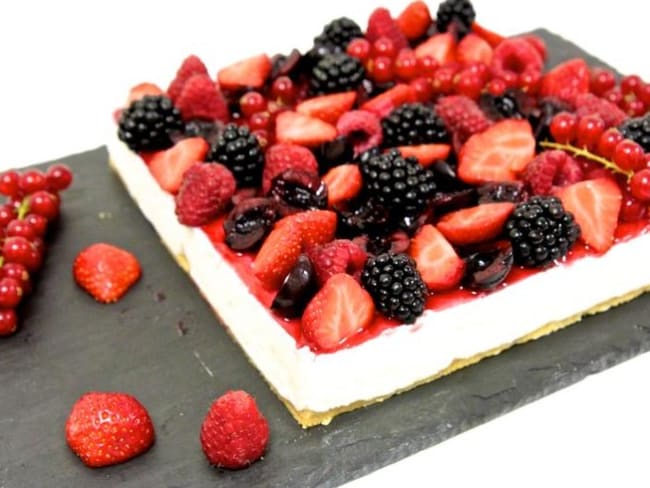 Cheesecake revisité aux fruits rouges - Recette par kitchen story