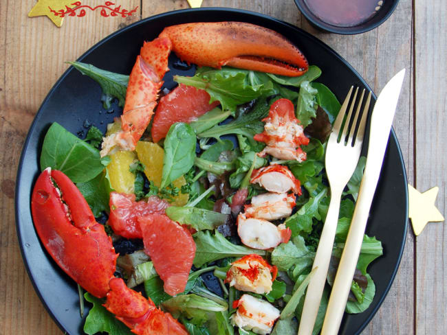 Salade folle de homard aux agrumes - Recette par Nathalielielie