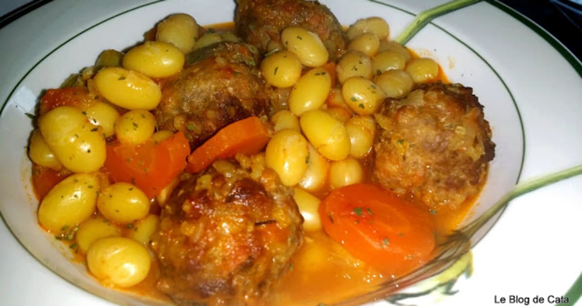 Recette Ragoût haricots Coco et boulettes de viande