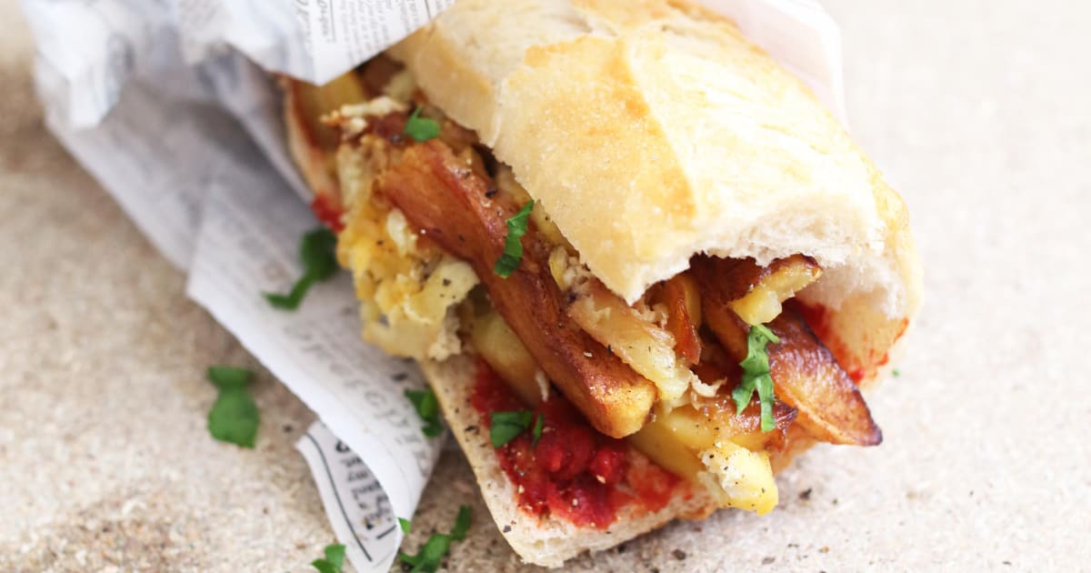 Recette Street Food Maghreb avec mon sandwich frites, omelette et ...