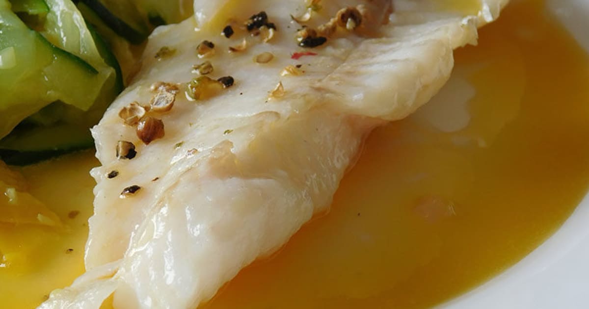Filets de merlan et sa sauce au beurre blanc, léger et savoureux ...