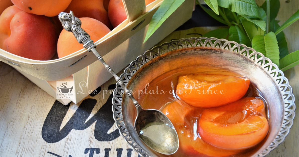 Oreillons d'abricot au sirop de verveine citronnelle - Recette par Les ...