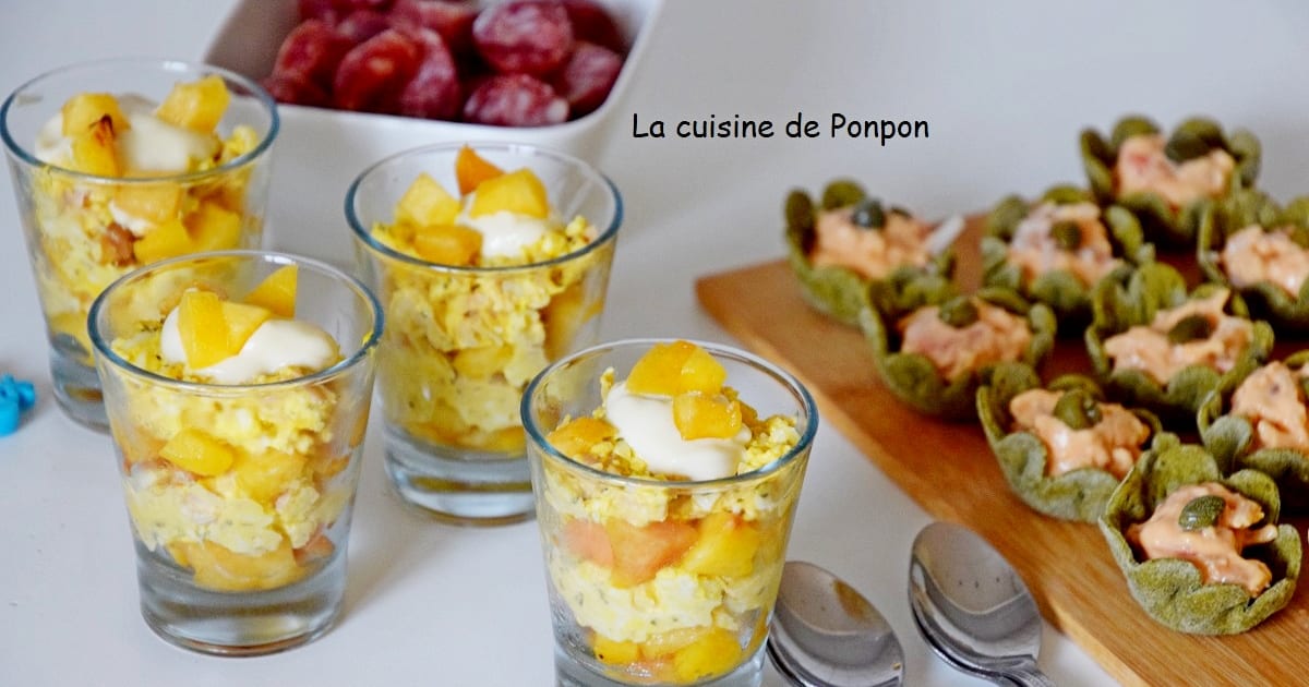 Cups aux fruits de mer et verrines variées pour apéritif dînatoire ...