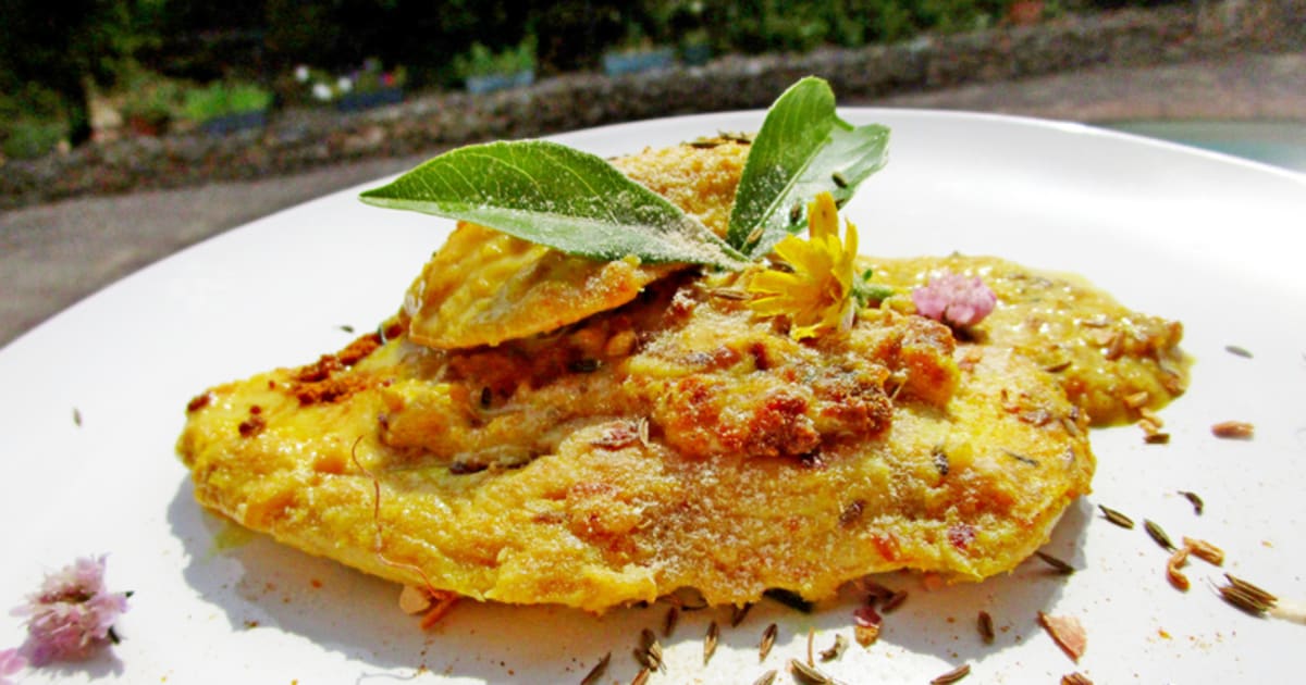 Escalopes de poulet fermier à la crème coco au massalé et poudre de ...