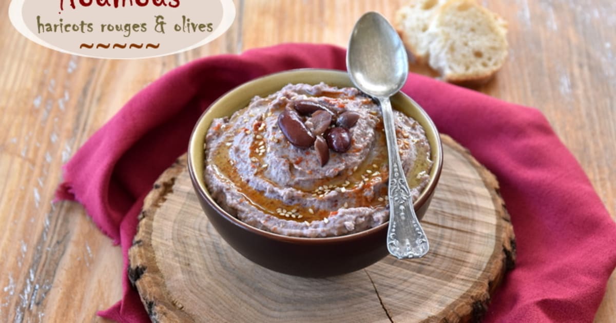 Houmous de haricots rouges aux olives noires de Nice - Recette par Un ...