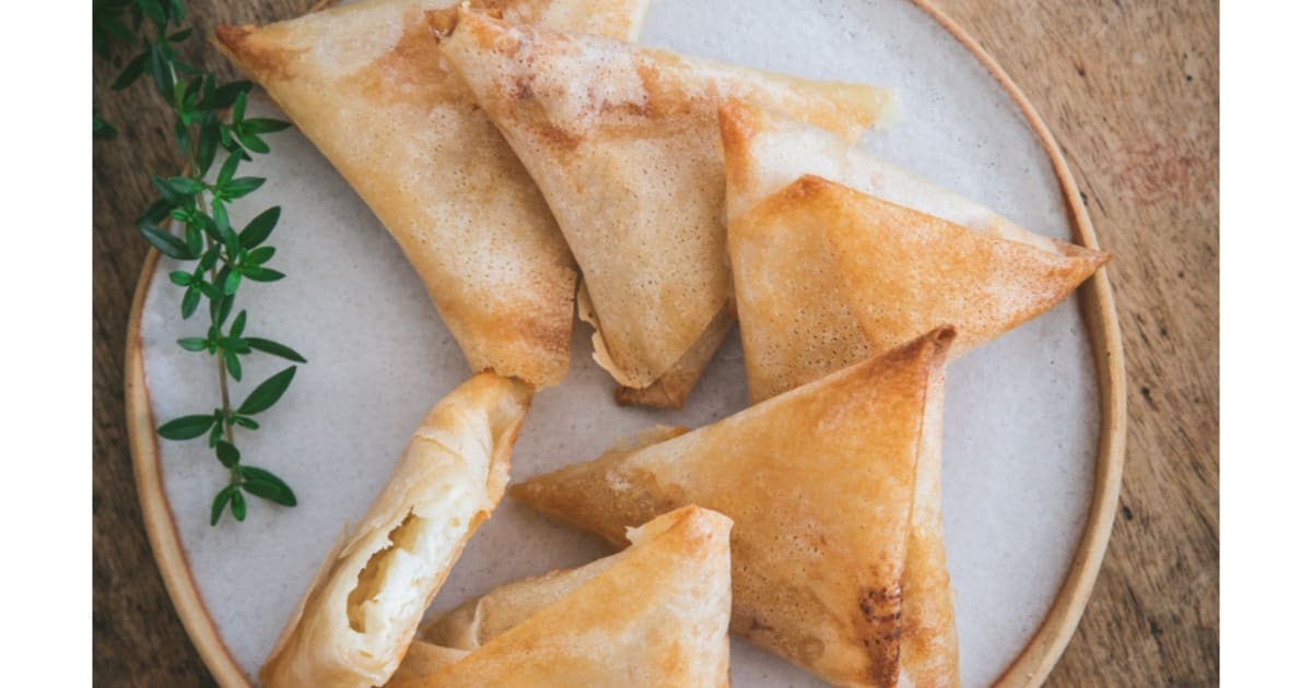 Samoussas fromage de chèvre et miel