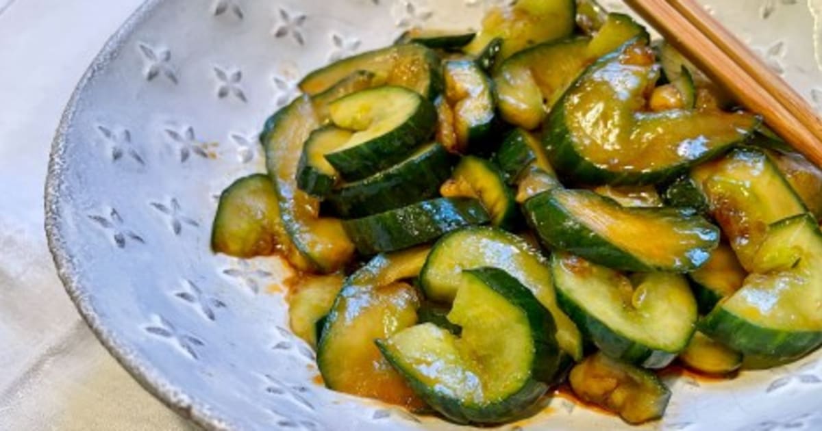 Concombre à l'huile piquante (tataki kyuri) : recette Concombre à l ...