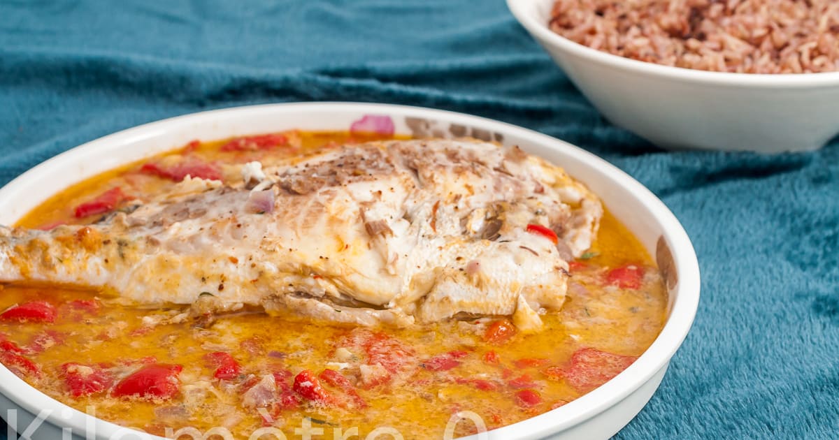 Daurade au lait de noix de coco et à la banane - Recette par kilometre-0