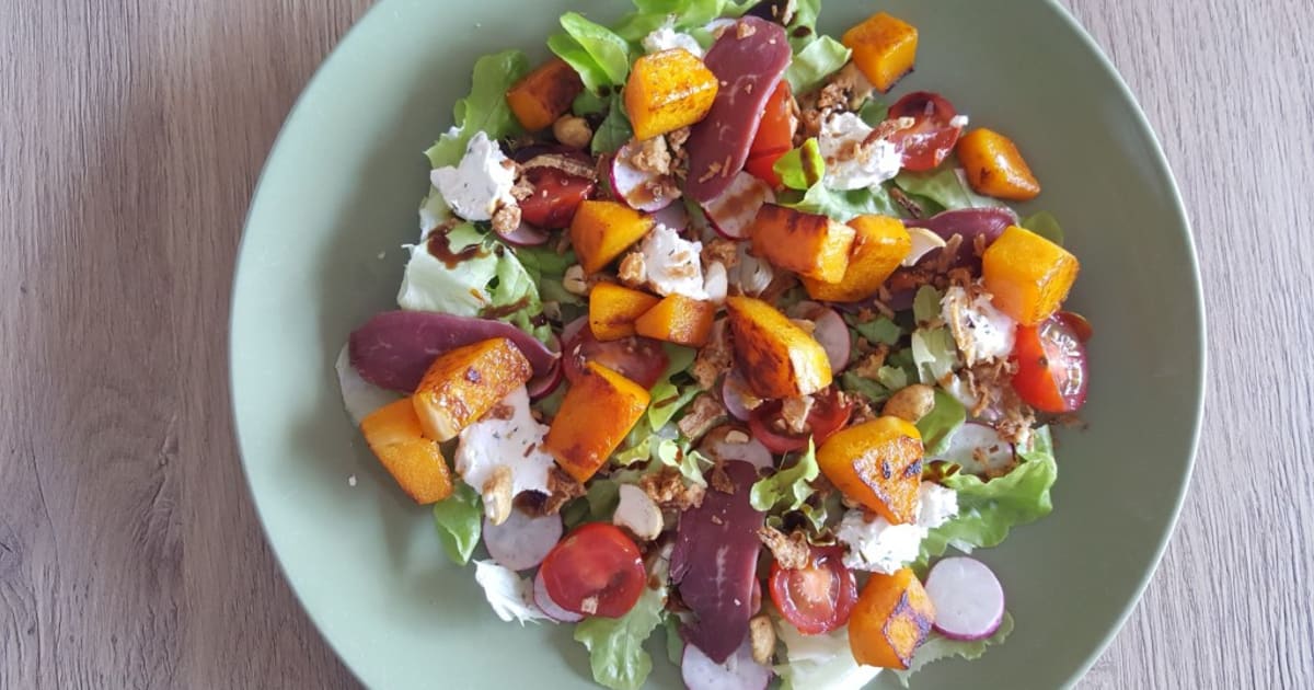 Salade hivernale au magret séché et butternut fraîche et gourmande à la ...