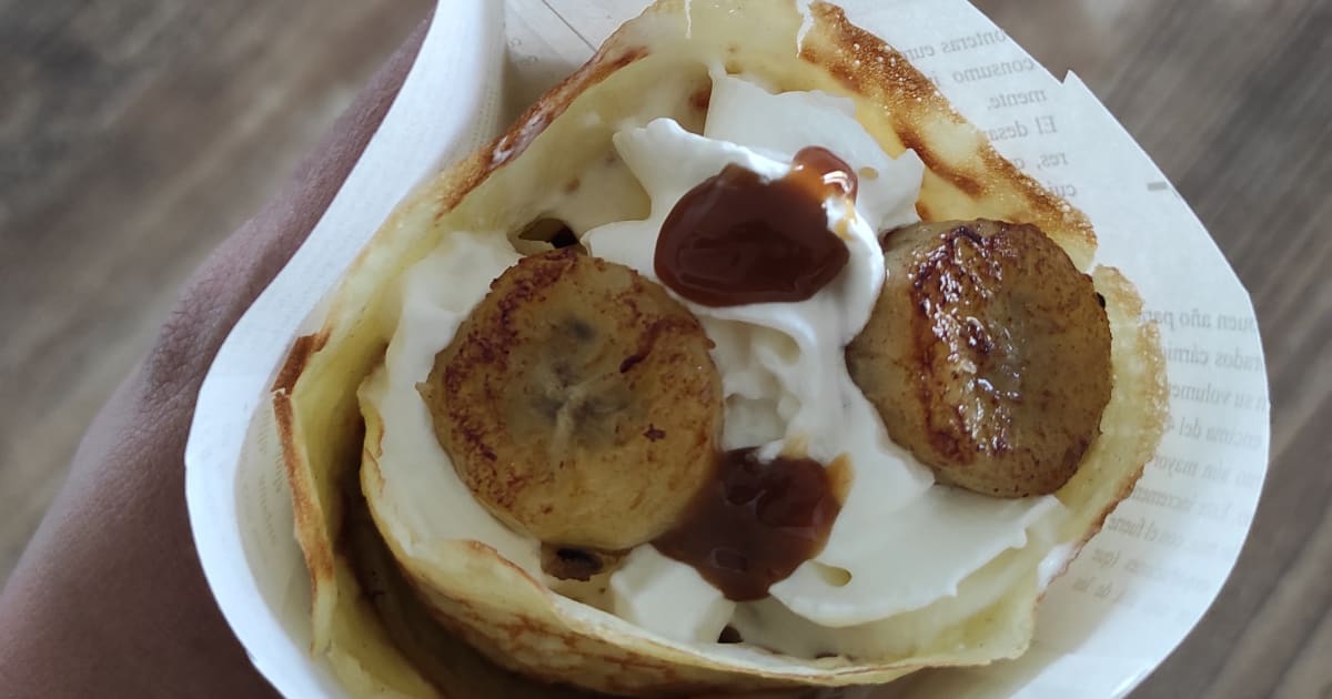 Crêpes banoffee pliées en cornets pour la chandeleur - Recette par Popotte