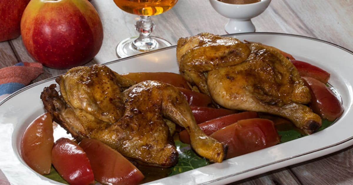 Coquelet tout doux au cidre et aux pommes - Recette par Jackie