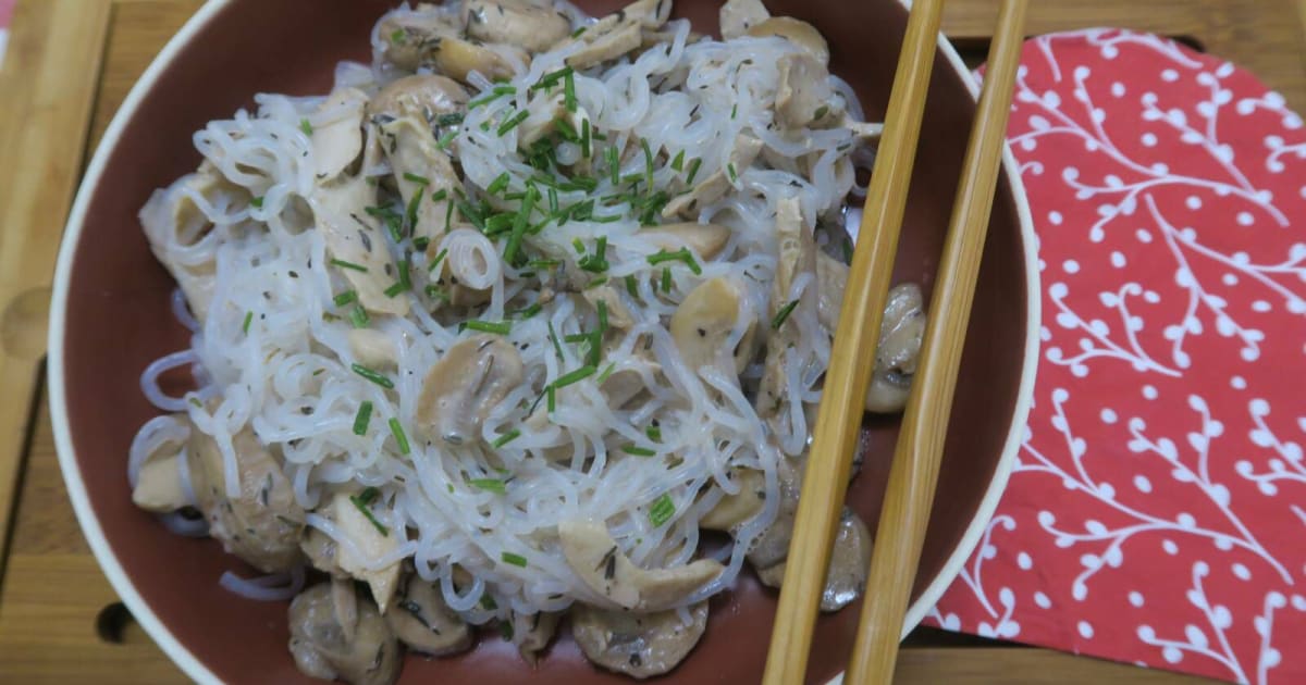 Konjac aux champignons et à la crème - recette minceur - Recette par ...