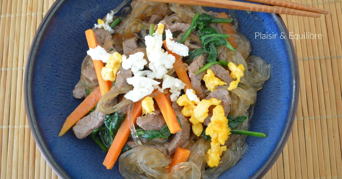 Japchae : à la découverte de la cuisine coréenne : recette Japchae