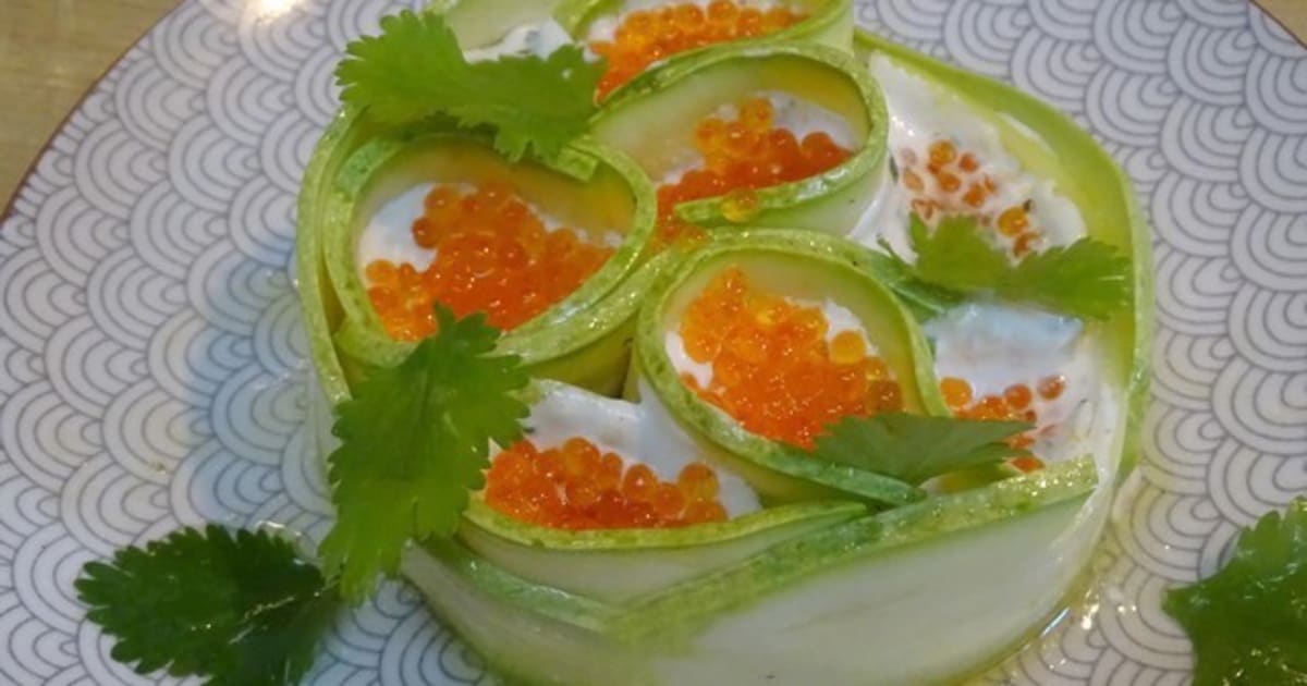 Recette Courgettes marinées, crème Ricotta, ciboulette, citron de ...