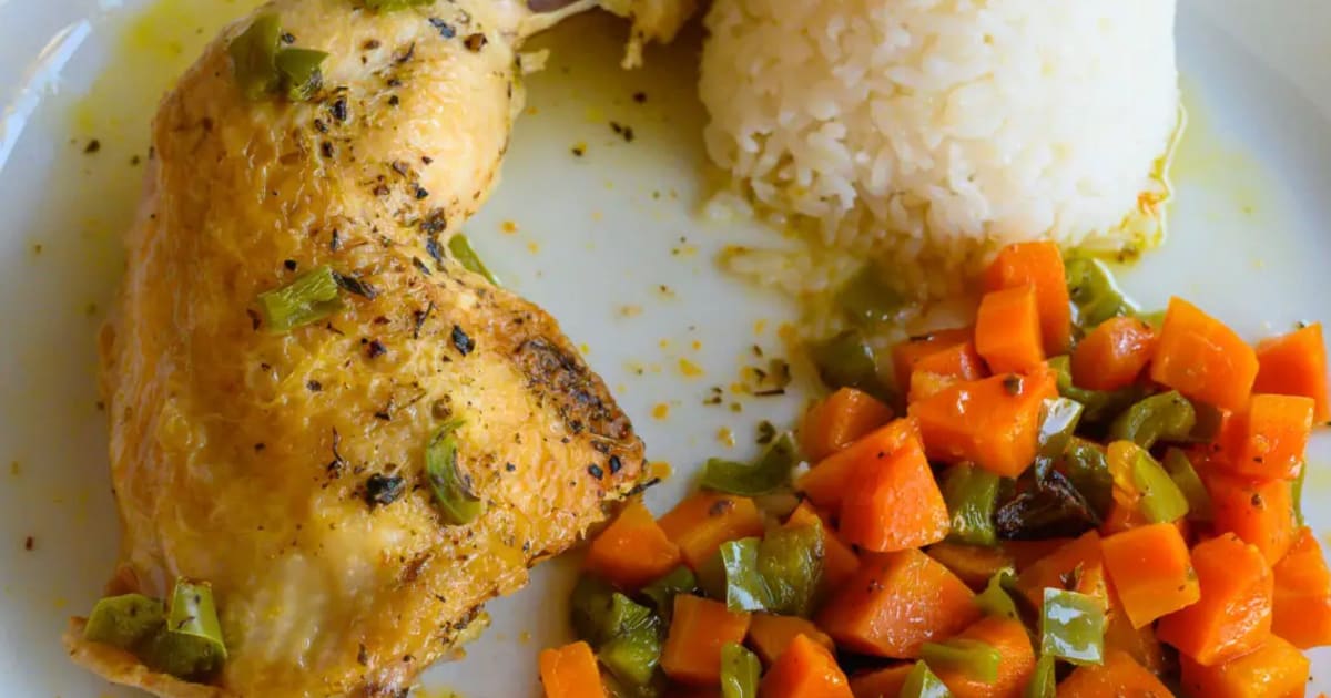 Poulet tout simple aux carottes et poivrons - Recette par Une aiguille ...