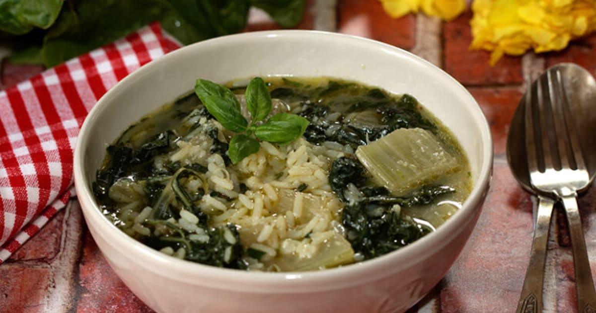 Minestrone de riz et de blettes bien chaud - Recette par Jackie