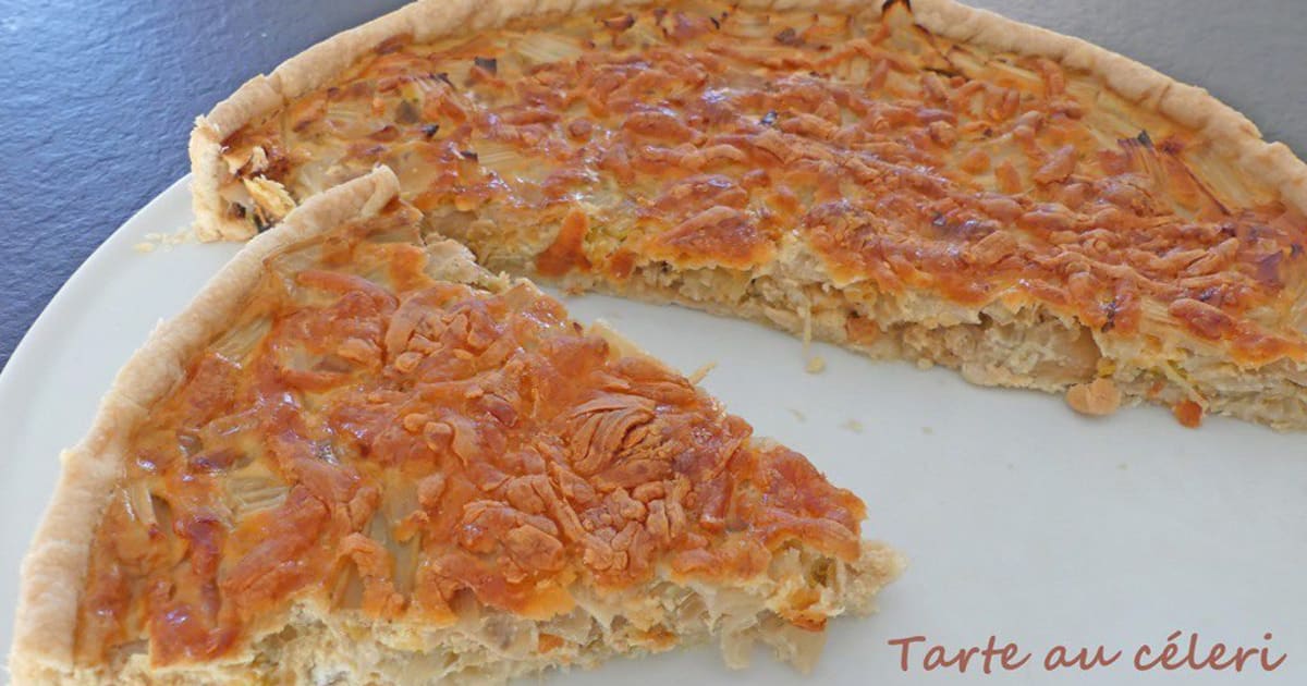 Tarte au céleri branche base crème - Recette par Croquant - Fondant ...