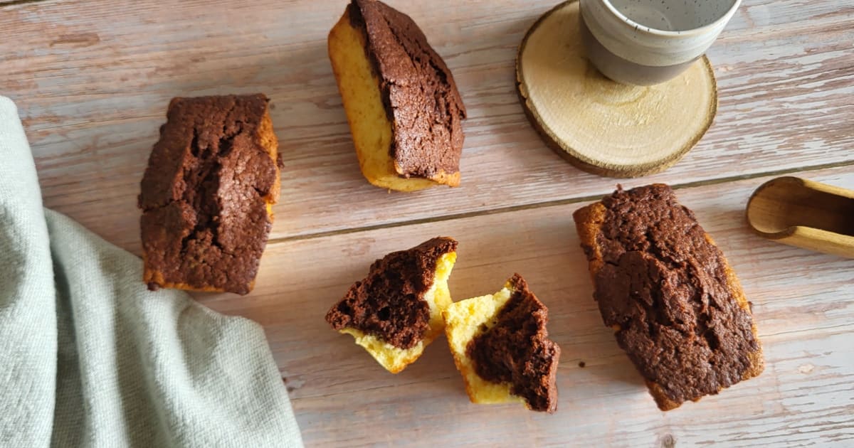 Mini cakes chocolat vanille - Recette par lacuisinedunetoquee