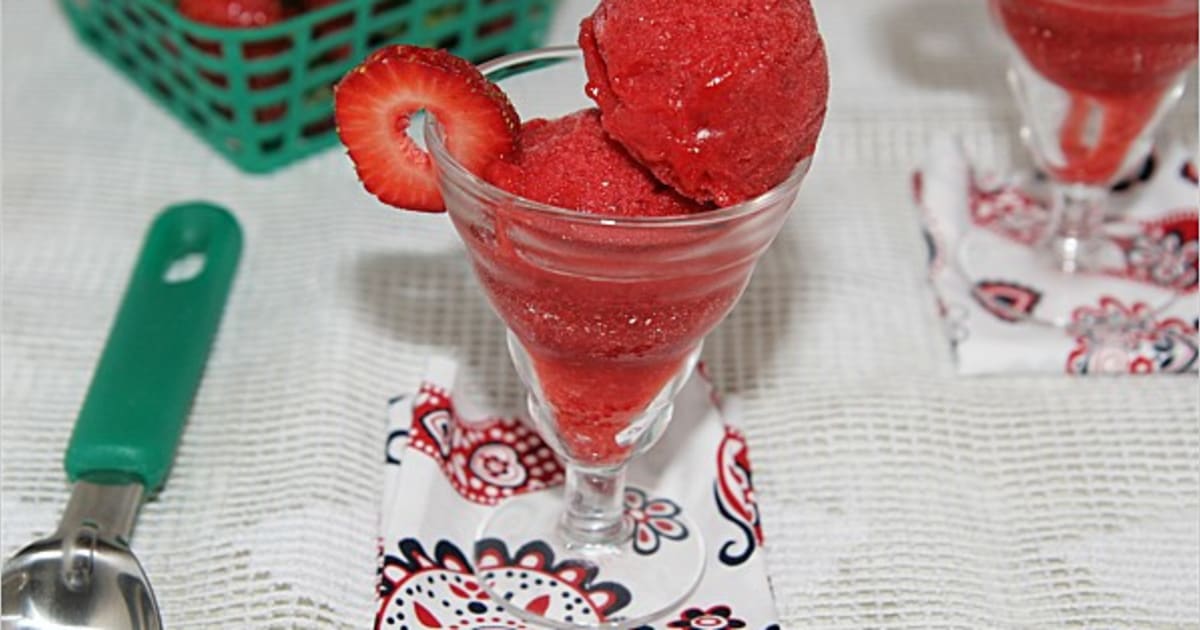 Sorbet aux fraises : recette Sorbet aux fraises
