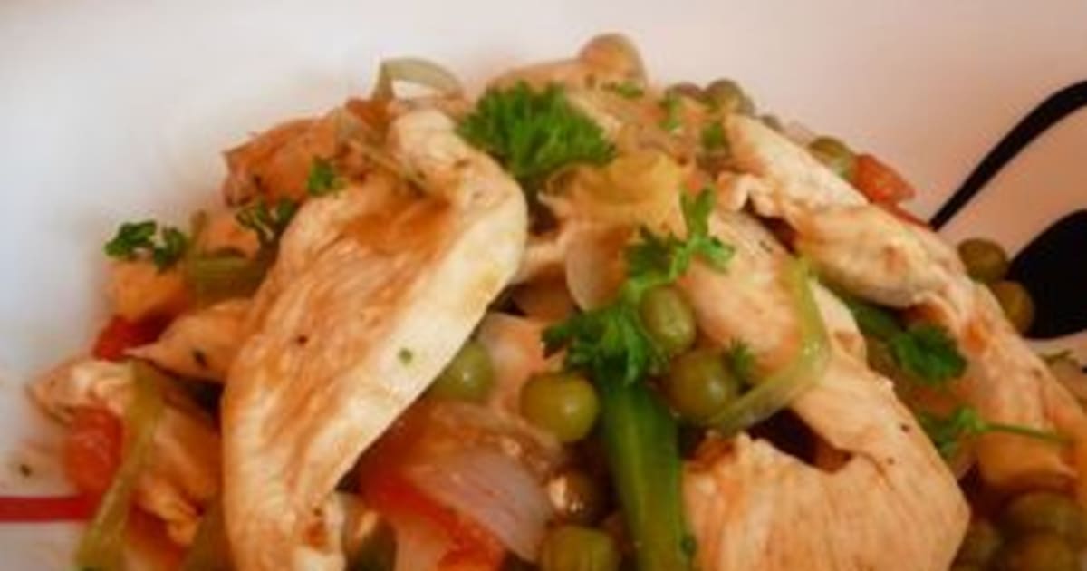 Émincé de poulet Printanier - Recette par Les Plaisirs de Céline