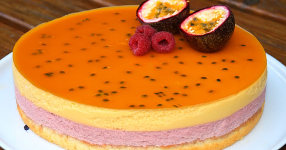 Bavarois aux framboises et aux fruits de la passion - Recette par Jackie