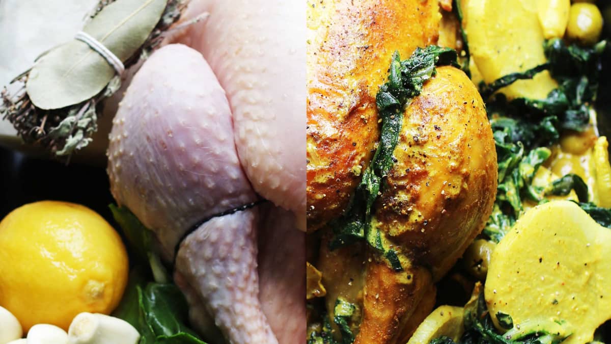 Recette de poulet au citron confit, blette et colombo - Recette par ...