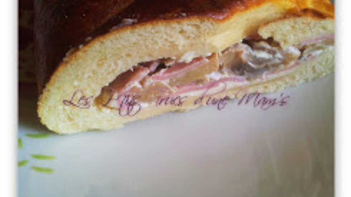 Fougasse jambon-champignon - Recette par Les P'tits Trucs d'une Mam's