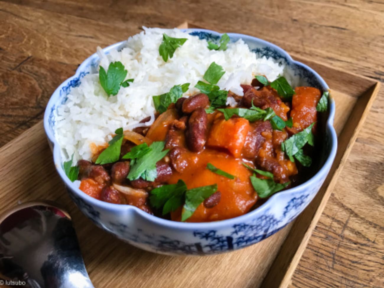 Curry de haricots rouges et courge - Recette par Lutsubo