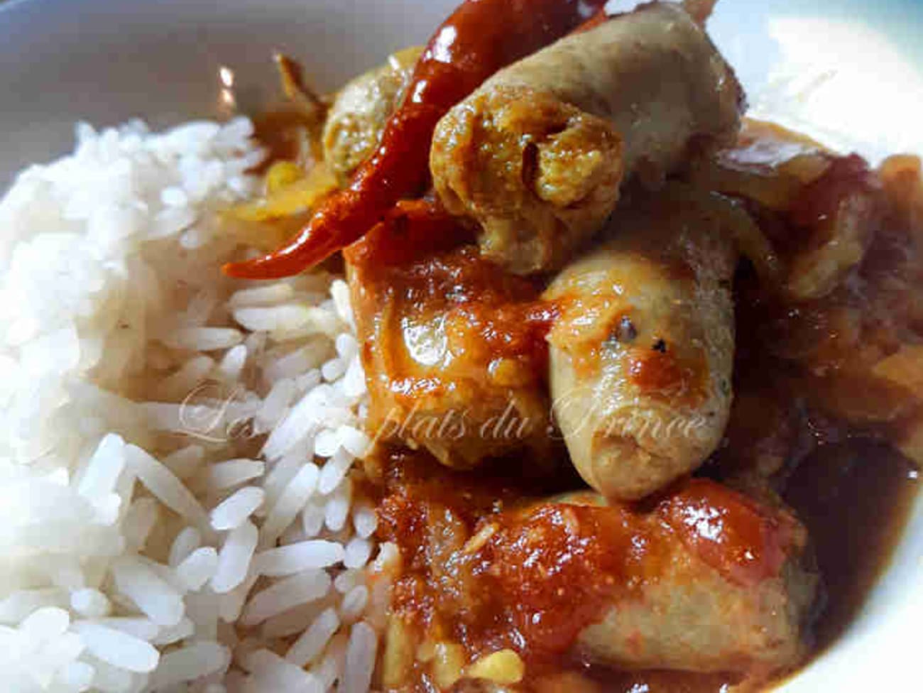 Rougail saucisses de la Réunion - Recette par Les petits plats du Prince