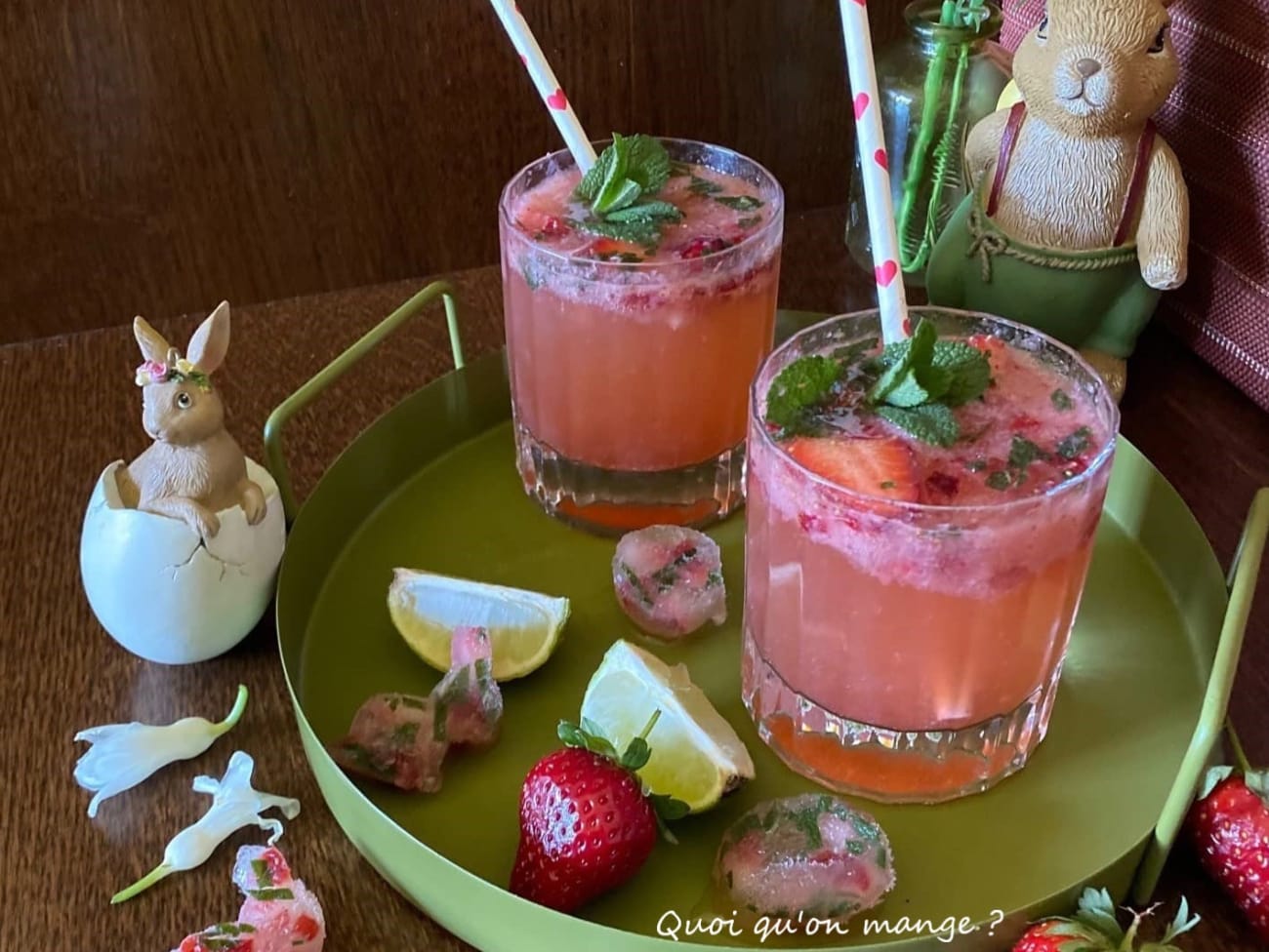 La recette d'un cocktail printanier aux fraises - Recette par Quoi qu ...