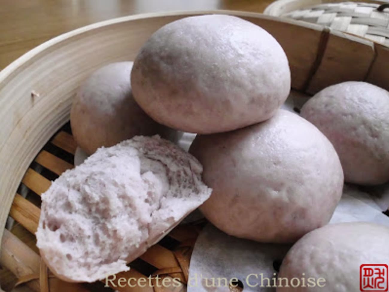 Pain chinois vapeur à la patate violette - Recette par margot zhang