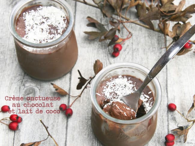 Crème au chocolat au lait de coco - Recette par Dans la cuisine de Gin