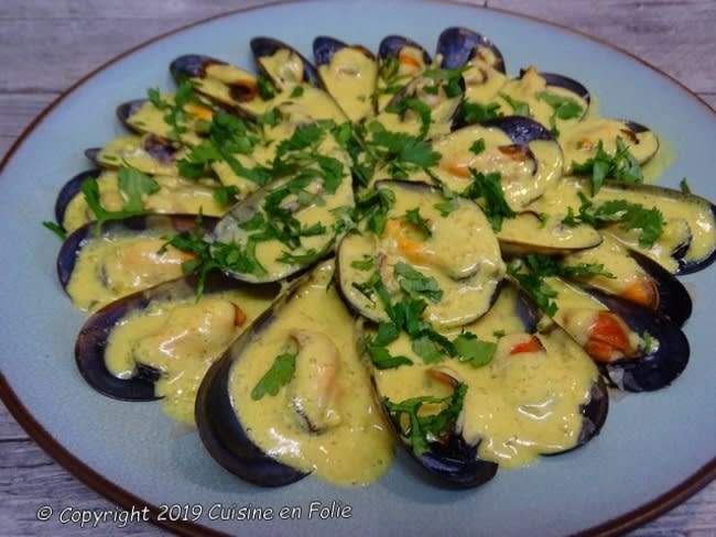 Mouclade charentaise au curry - Recette par cuisine en folie