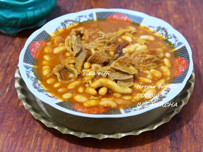 LOUBIA BEL KERCHA-HARICOTS BLANCS AUX TRIPES - Recette par Zika