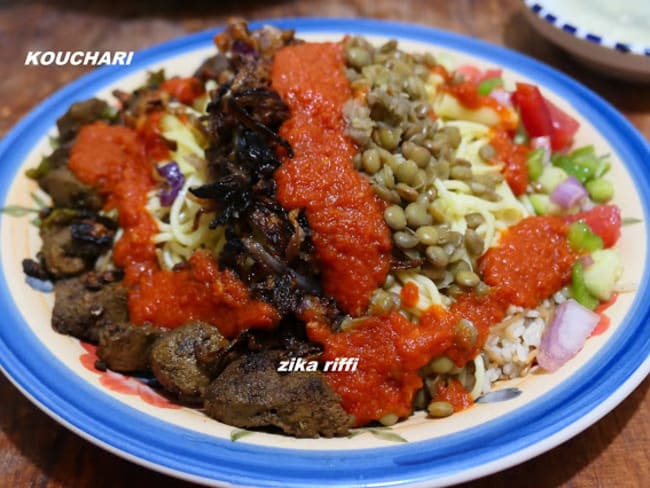 KOUCHARI - PLAT POPULAIRE EGYPTIEN D'ALEXANDRIE - Recette par Zika