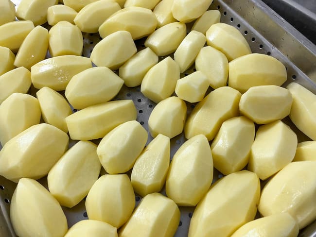 Pommes de terre tournées - Recette pommes tournées (fondantes, vapeur ...