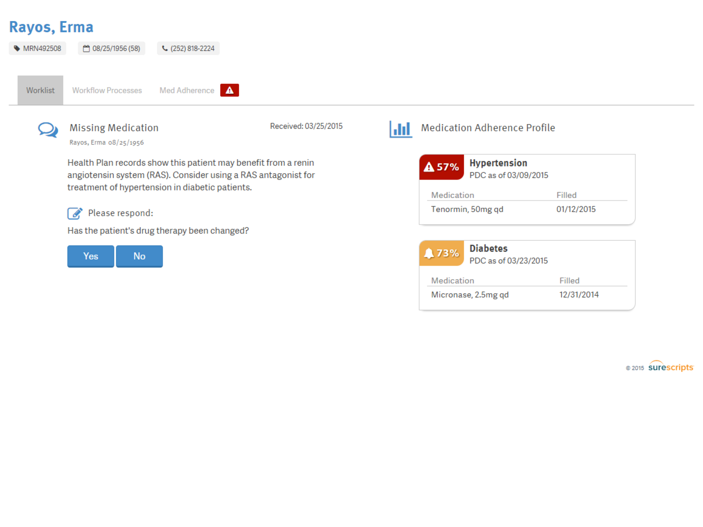 Adherence - Surescripts Medication Management Solution