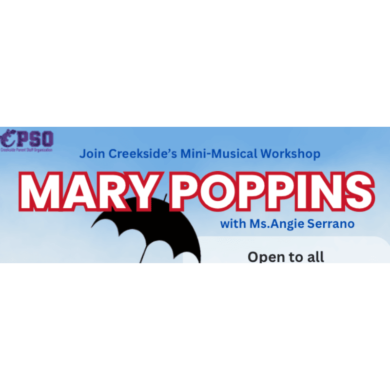 Spring 2026 Musical Workshop Mary Poppins 3rd-5th Grade