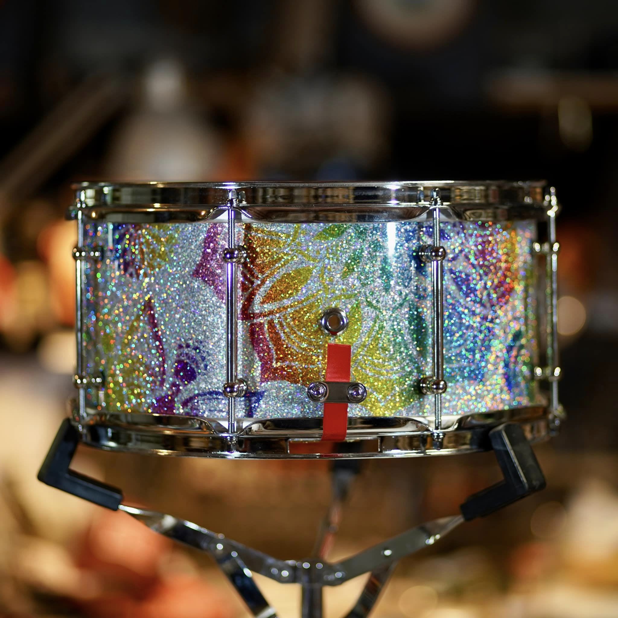 Custom Pride maple snare drum by Pi Drum Co.