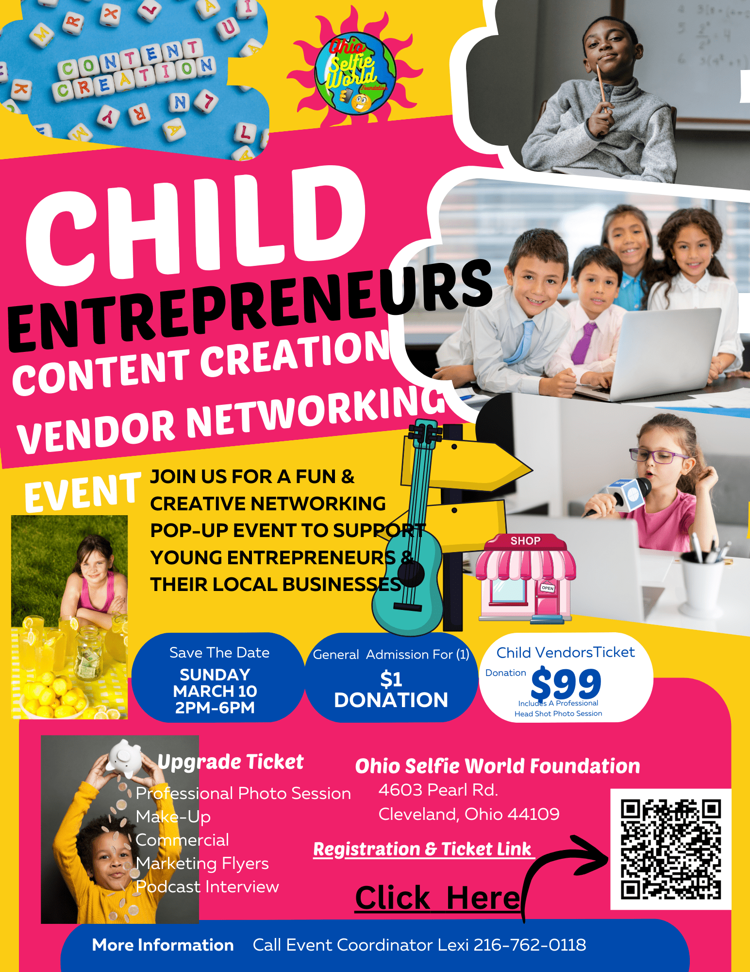 Child Entrepreneur Networking Event and Content Creator Day.