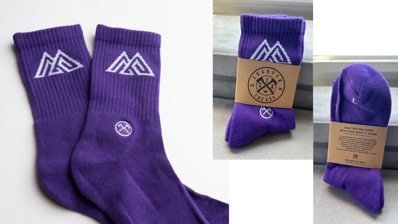 Misfit Crew Socks, Purple