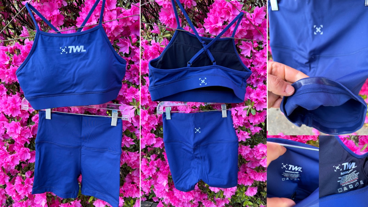 TWL Matching Bra and Spandex Shorts, size Medium