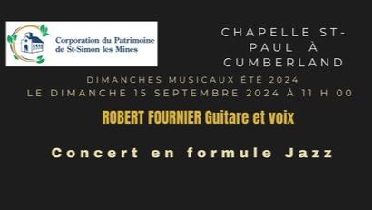 Adulte - Concert du 15 Septembre 2024- Robert Fournier