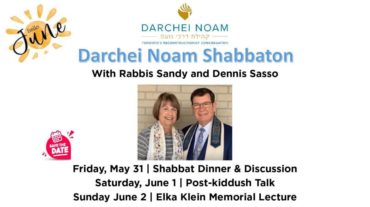 Darchei Noam Shabbaton with Rabbis Sandy and Dennis Sasso