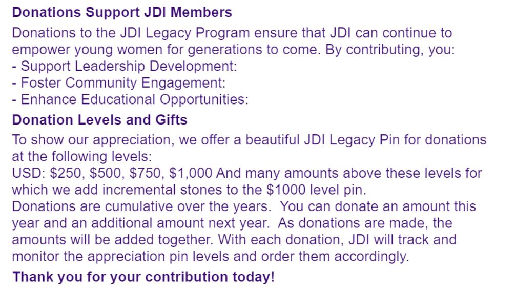 JDI Legacy Program supports the empowerment of young women for ...