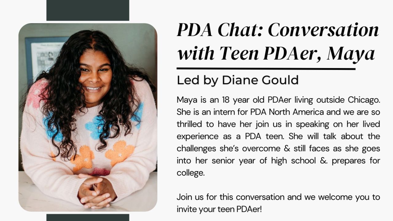 PDA Chat: Conversation with Teen PDAer, Maya