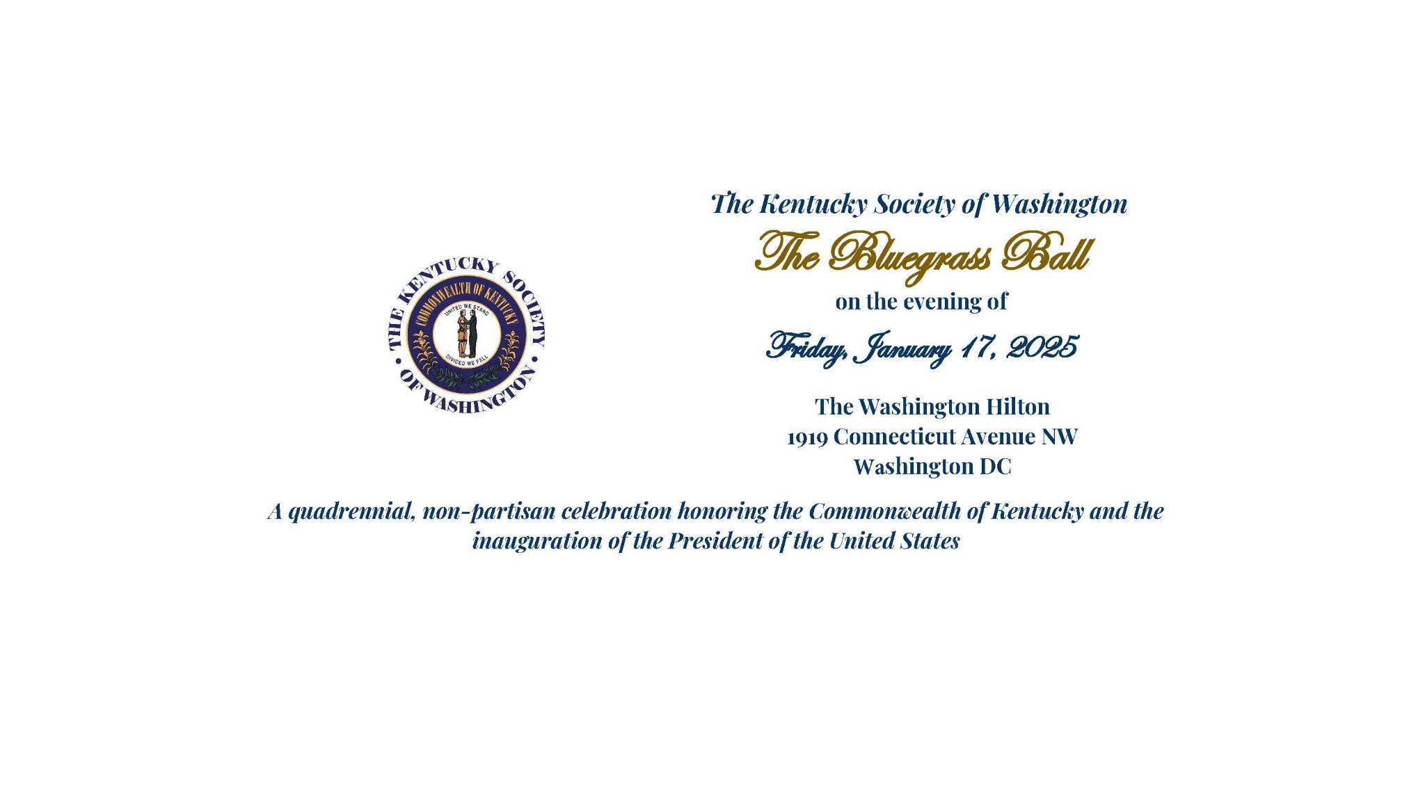 Kentucky Society of Washington BLUEGRASS BALL 2025
