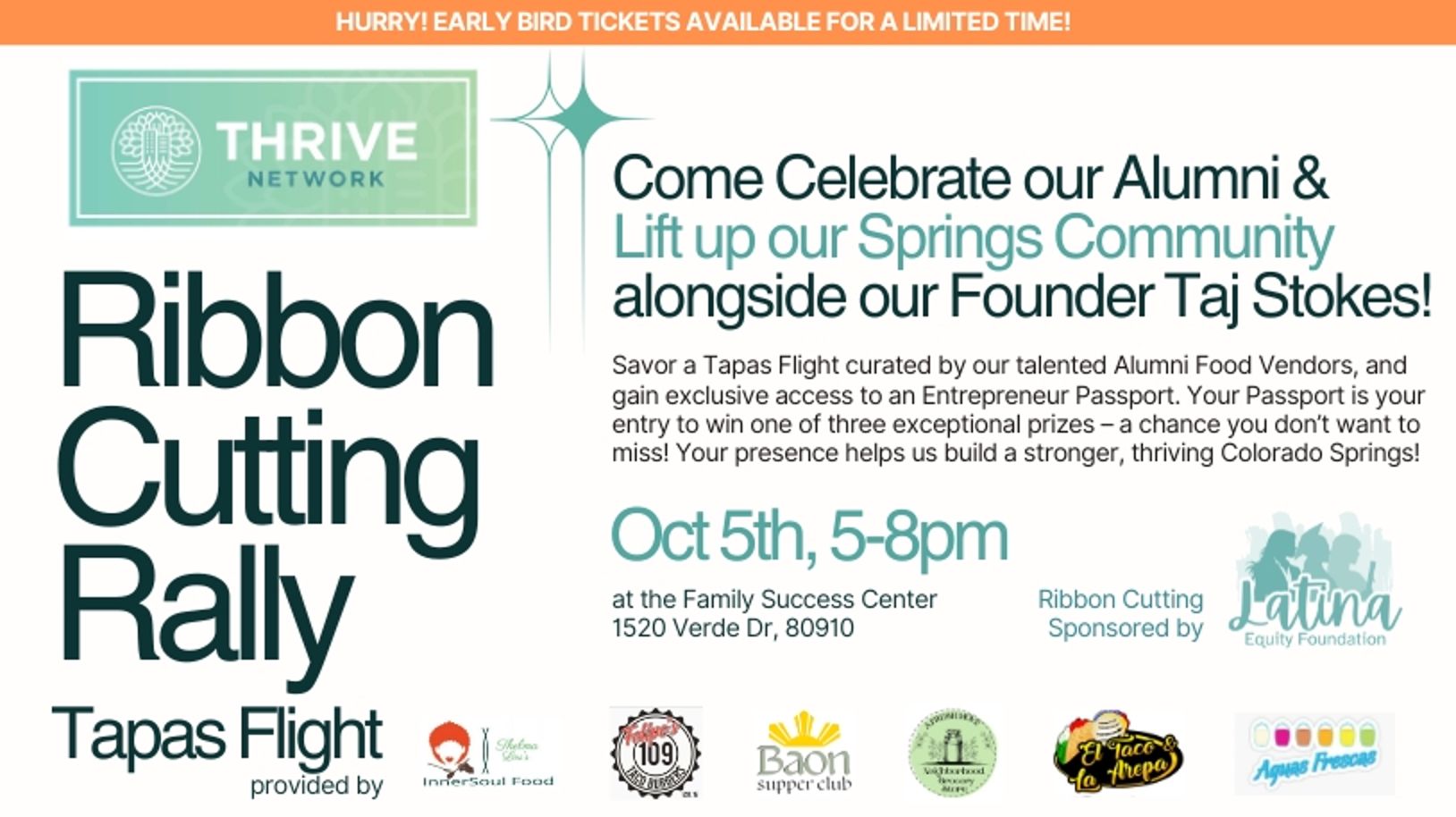 Thrive's Ribbon Cutting Rally with Tapas Flight