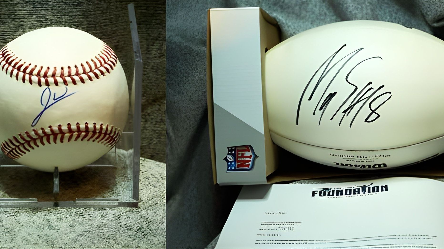 Signed Patriots and Red Sox Items Raffle